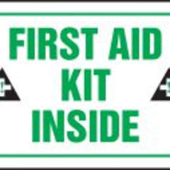 FT-LFSD509XVE - FIRST AID KIT INSIDE / ADHESIVE DURA-VINYL / 3 1/2" x ...