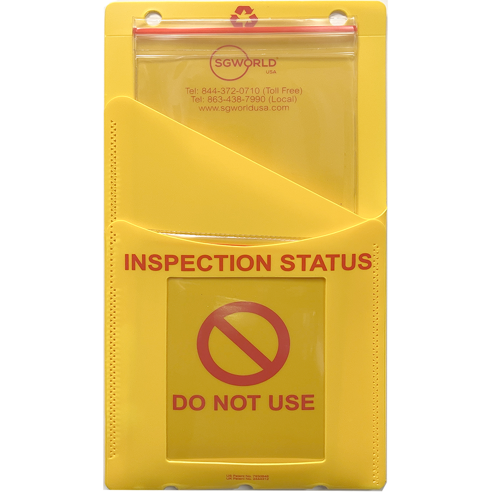 Inspection Status and Book Storage Pouch with Zip Tie – Safety ...